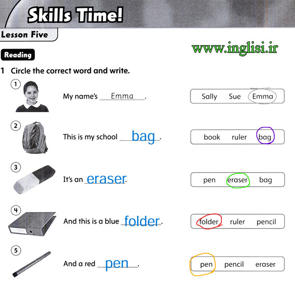 حل کتاب کار فمیلی فرندز 1 یونیت 1 – آموزش زبان انگلیسی | کاوه رایگان